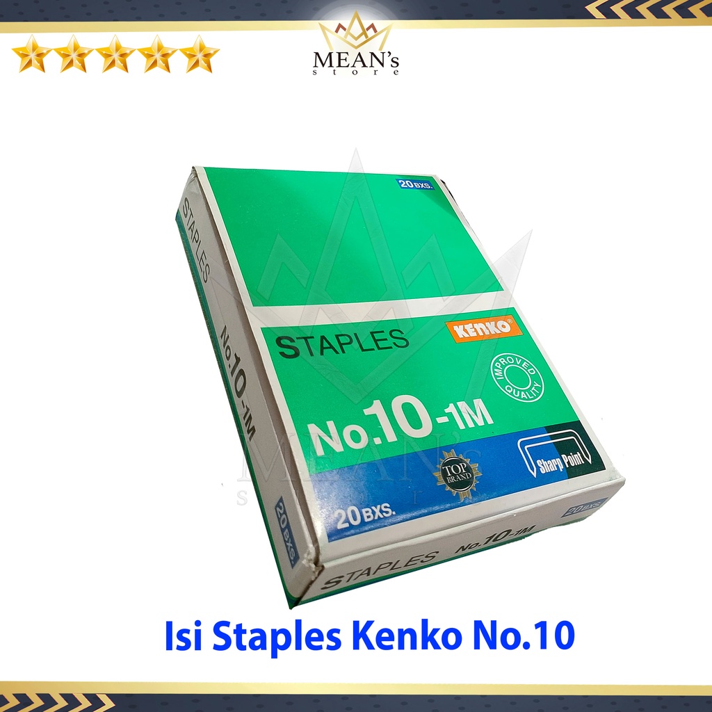 Jual Isi Staples Kenko No.10 / Reffil Stapler No 10 / Isi Hekter HD 10 ...