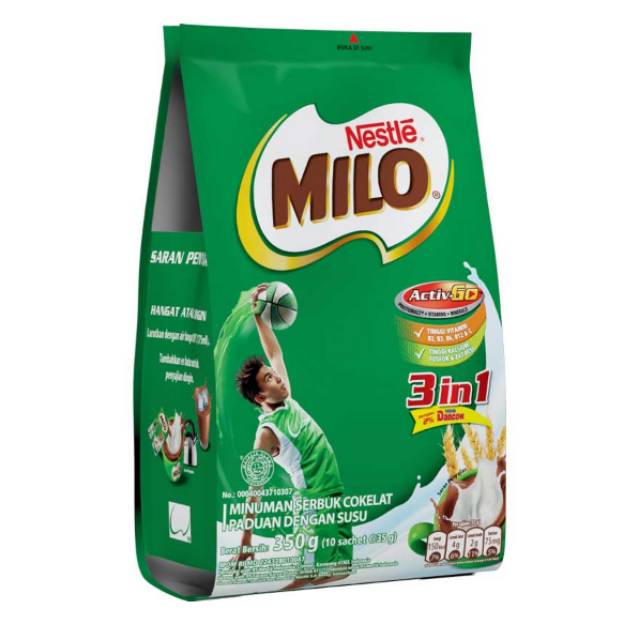 Jual Milo 3in1 ACTIV-GO Minuman Coklat [10x35 g/ Kemasan Polybag ...
