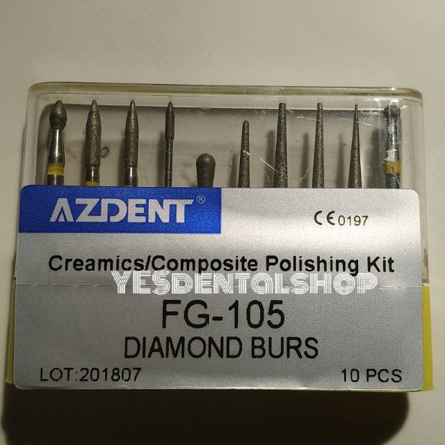 Jual TURUN HARGA !!! Bur GIGI Kuning /Dental finishing Bur Yellow /Bur poles ceramic dan ...