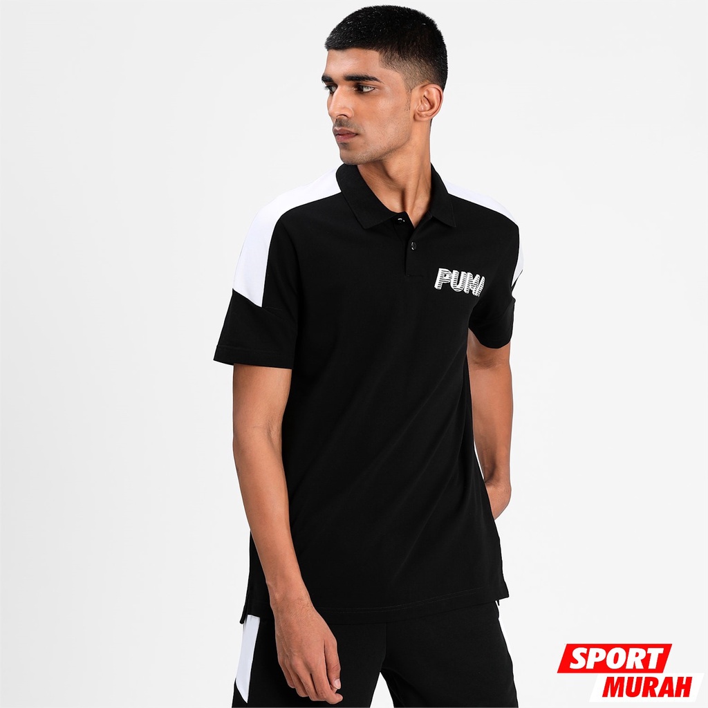 Jual BAJU POLO PUMA MODERN SPORTS MEN'S BLACK/WHITE 582001 | Shopee ...