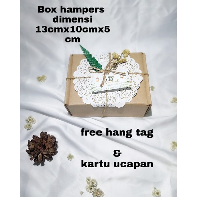 Jual box hampers tema lebaran free hang tag kartu ucapan dan decor tali ...