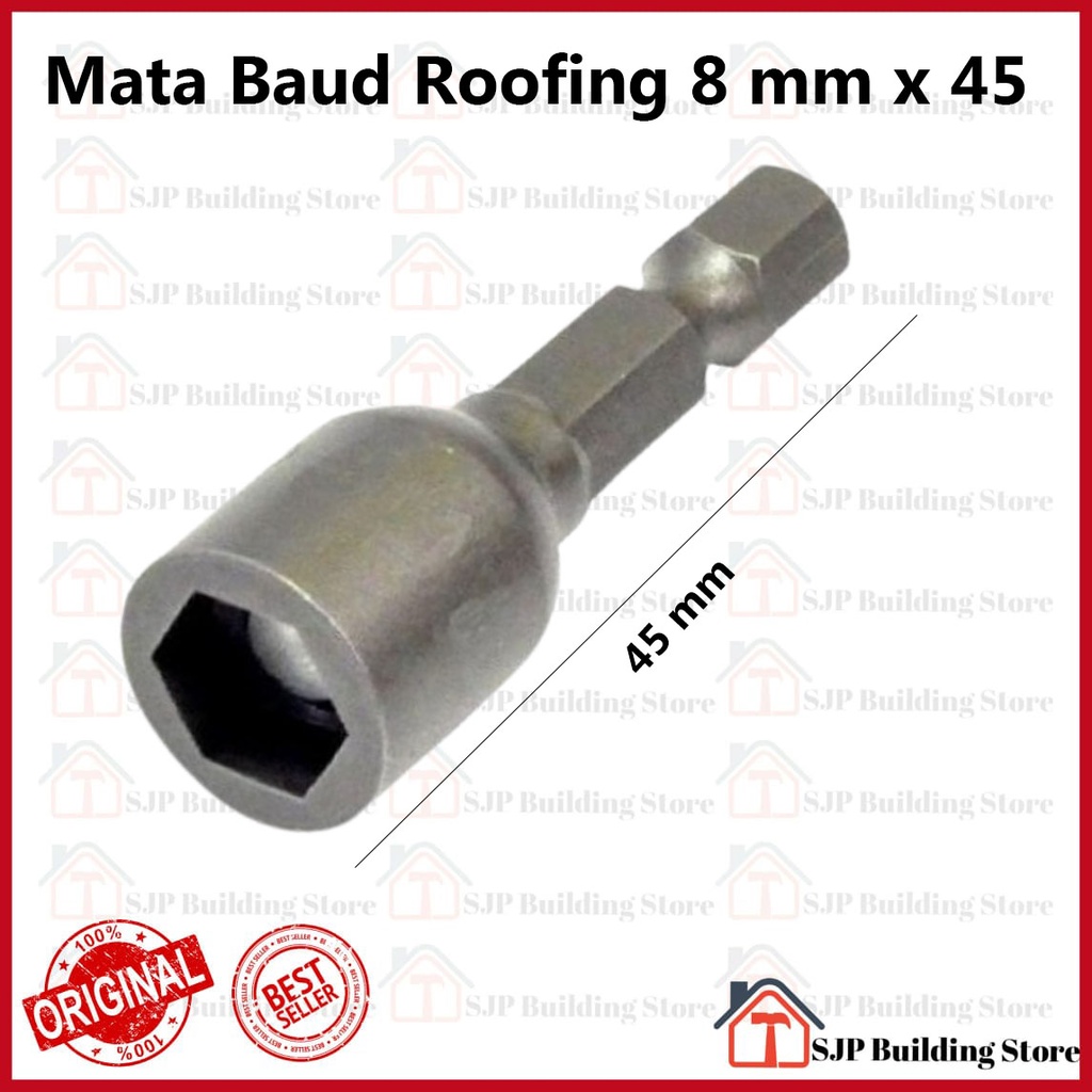 Jual Mata Roofing 8 mm Magnetic Hex Socket Nut / Kunci Sock Baut Roofing Baja Ringan 8 Mm ...