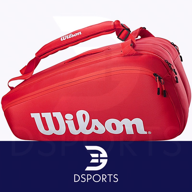 Jual Wilson Super Tour Red 9 Pack 9 Pk Tas 2022 ( Tennis Bag Tas Tenis ...