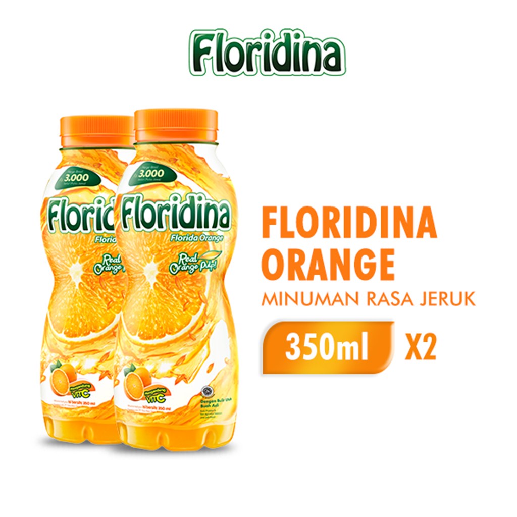 Jual Floridina Orange Botol 350 ml x2 | Shopee Indonesia
