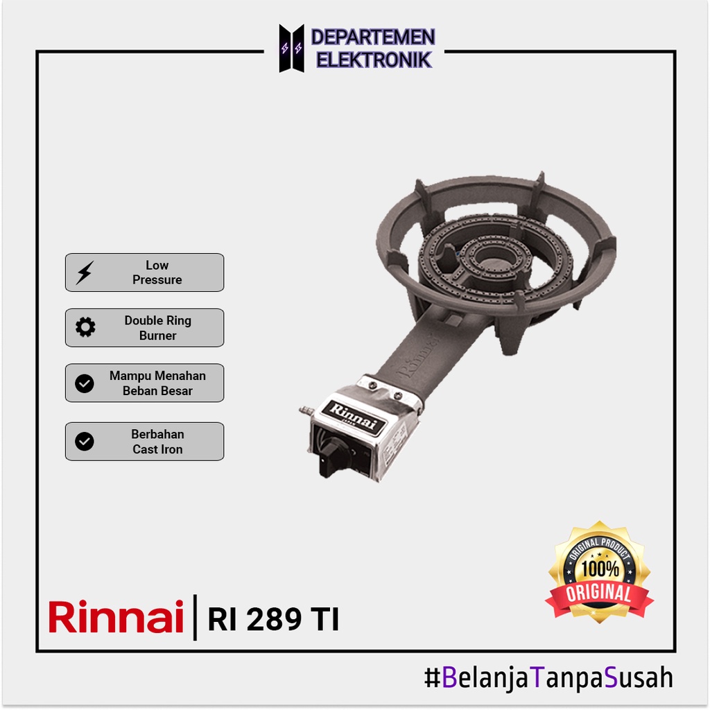 Jual Rinnai TL 289 RI – Kompor Turbo 1 Tungku MURAH BANGET / GARANSI ...