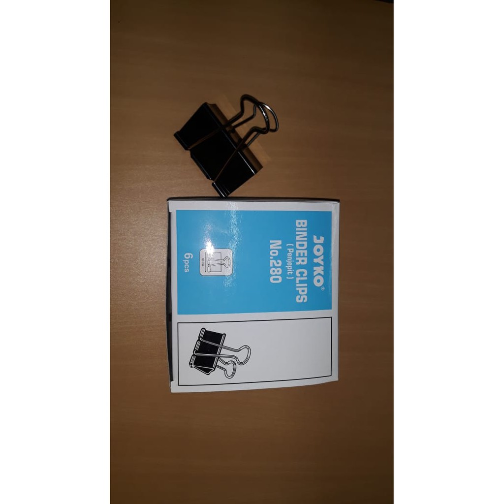 Jual Binder Clip Clips Joyko 280 Klip Jepitan Kertas Hitam Penjepit ...