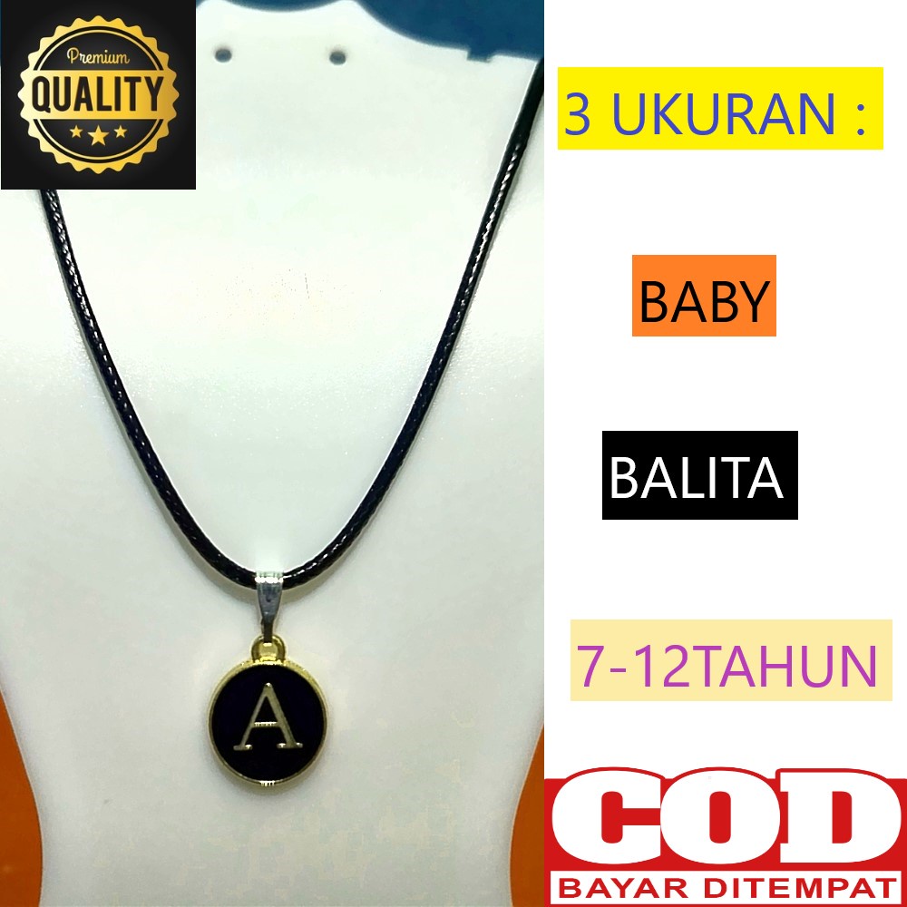 Jual KALUNG ANAK BAYI BALITA ANAK / KALUNG TALI / KALUNG HURUF A-Z NAMA ...