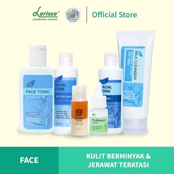 Jual Larissa Paket Kulit Berminyak dan Jerawat (Paket Face Tea Tree ...