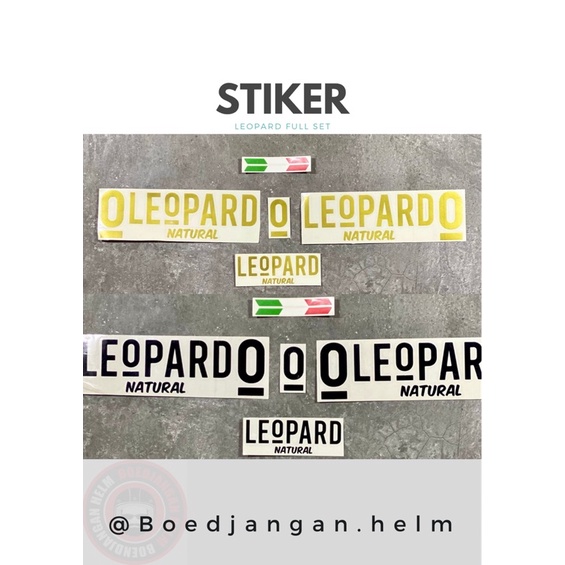 Jual STIKER HELM LEOPARD FULLSET - STICKER HELM - | Shopee Indonesia