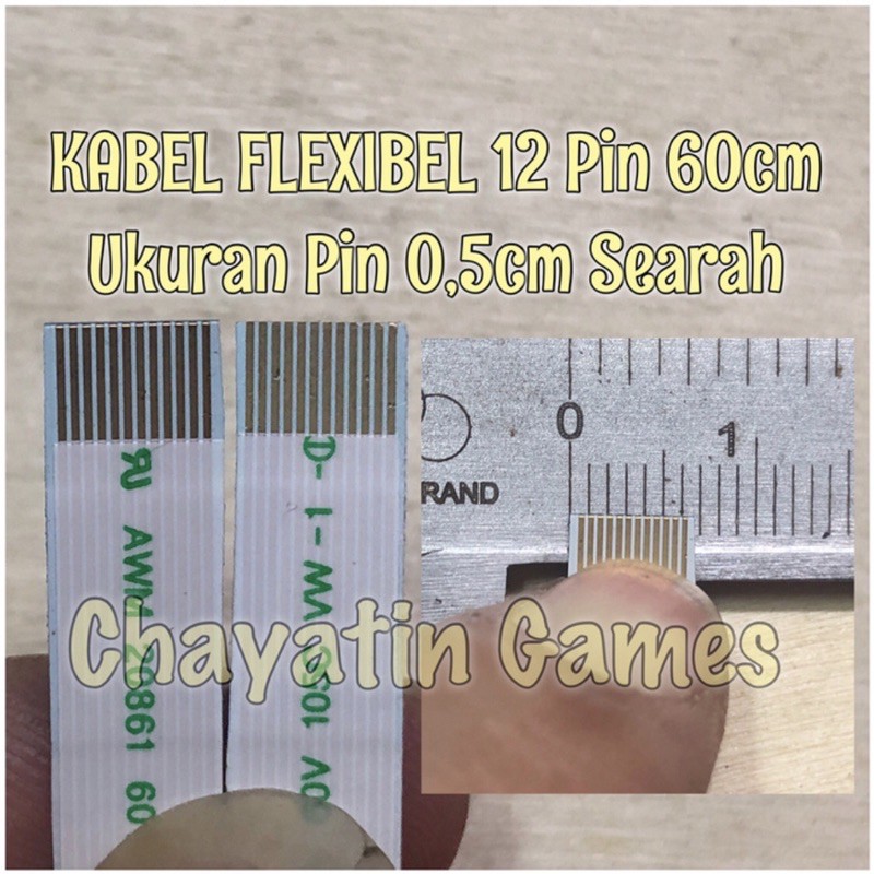 Jual Kabel Flexibel 12 Pin Halus Searah Panjang 60cm - Ukuran Pin 0.5mm ...