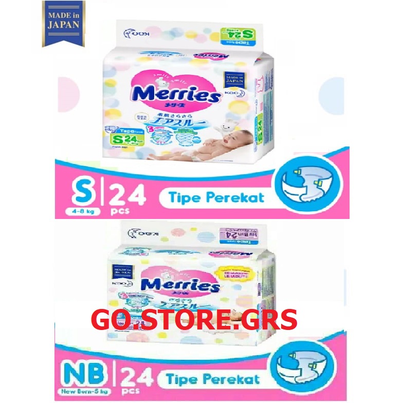 Jual MERRIES Premium ( S24, NB24 ) Tape Newborn/ ( S-24 , NB-24 ...