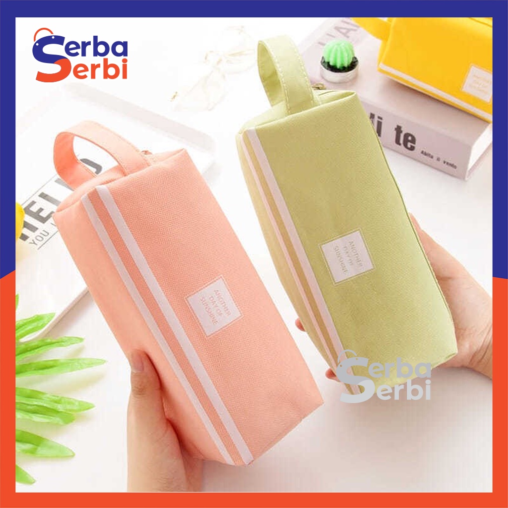 Jual SerbaSerbiGrosir - Kotak Pensil Dual Zipper Dompet Pensil 2 Pouch ...