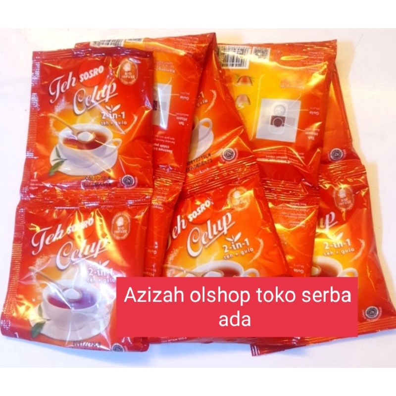 Jual Teh Sosro celup teh+gula sachet SOSRO satu renceng isi 10 pcs ...