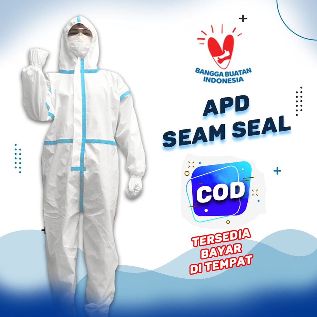Jual Baju APD HAZMAT MICROPOROUS Seam Seal Sealing Biru Suit AKD ...