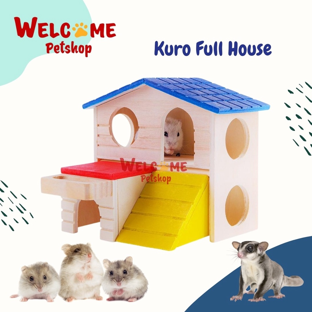 Jual Kuro Full House / Rumah Kayu Hamster / Rumah Hamster / Kandang ...