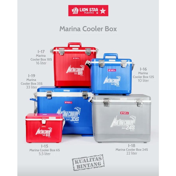Jual I-16 Marina Cooler Box 12 S 10 Litres Tempat Es Lion Star | Shopee ...