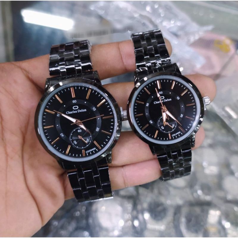 Jual Jam Tangan Charles Delon Original Tali Rante Tahan Air | Shopee ...
