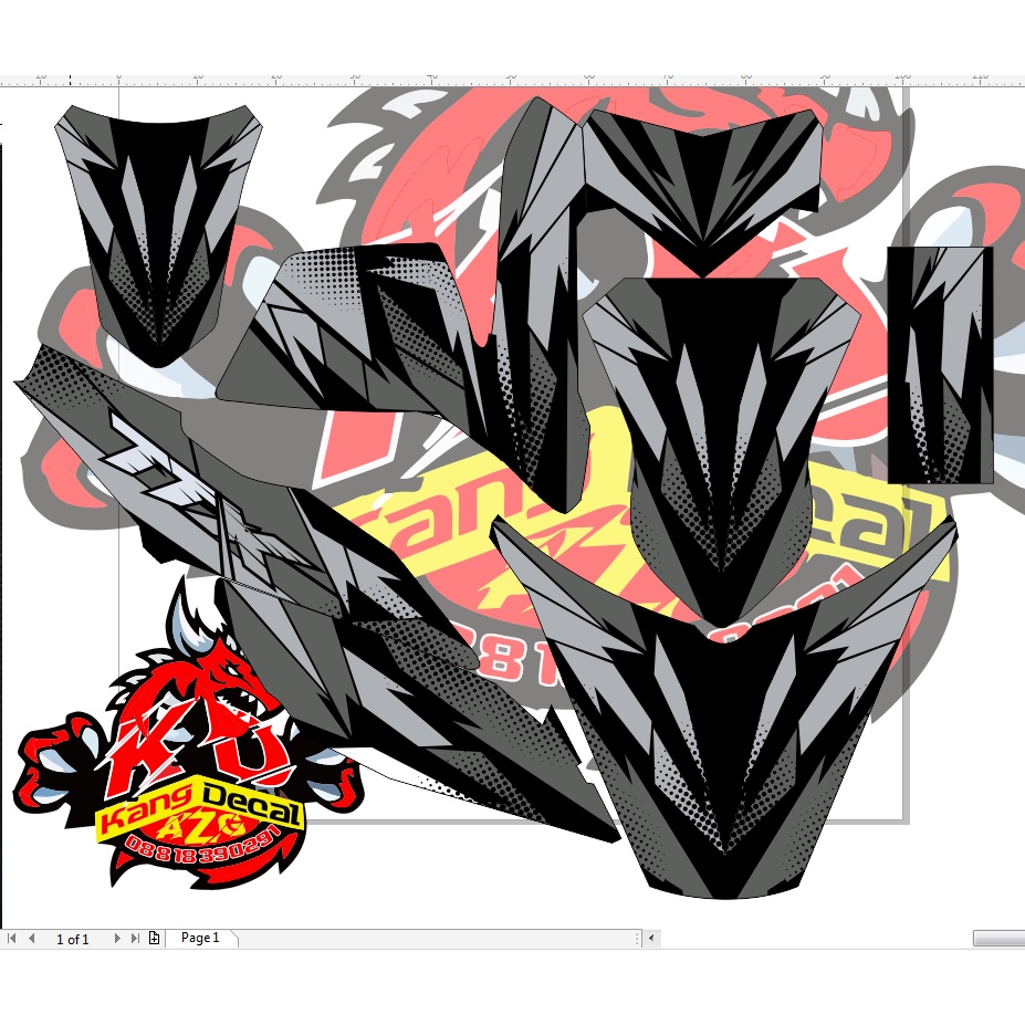 Jual decal xride 115 old abu abu hitam | Shopee Indonesia