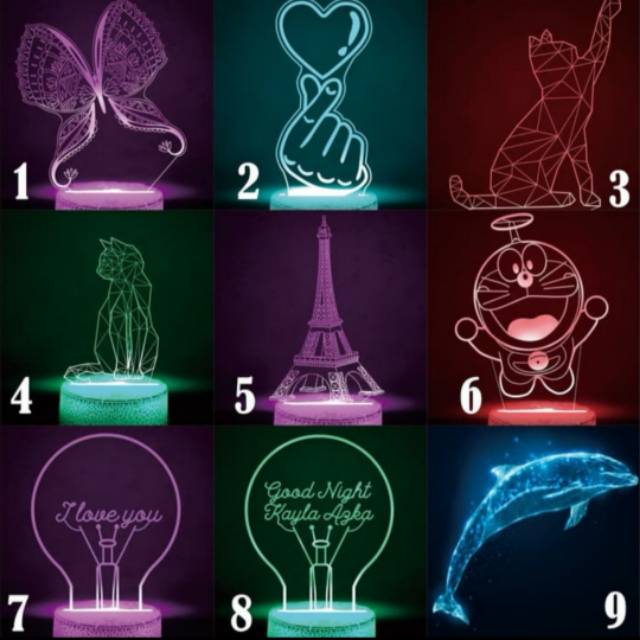 Jual Lampu akrilik custom (akrilik + dudukan) | Shopee Indonesia