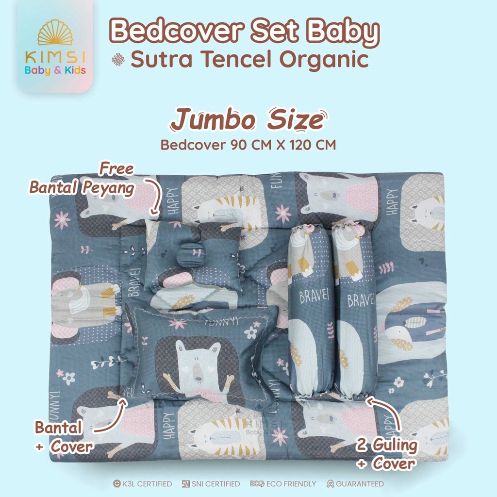 Jual BEDCOVER SET BABY SUTRA TENCEl ORGANIC SELIMUT BAYI MOTIF KARTUN ...