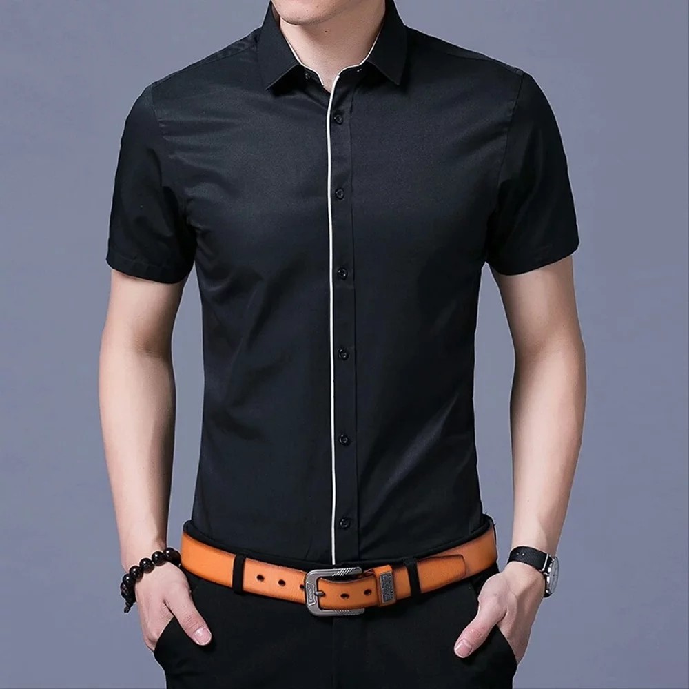 Jual ppr JONI hitam biru kemeja pria laki tangan lengan pendek polos ... Jual ppr JONI hitam biru kemeja pria laki tangan lengan pendek polos ...