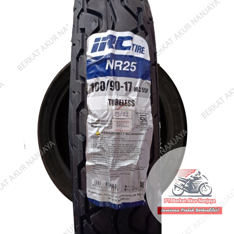 Jual IRC NR25 100/90-17 Ban Motor Bebek Tubeless BONUS Pentil | Shopee ...