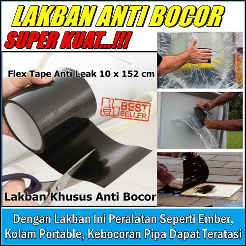 Jual TERMURAH isolasi lakban hitam anti bocor super kuat 10cm lakban tambal bocor pipa ember ...
