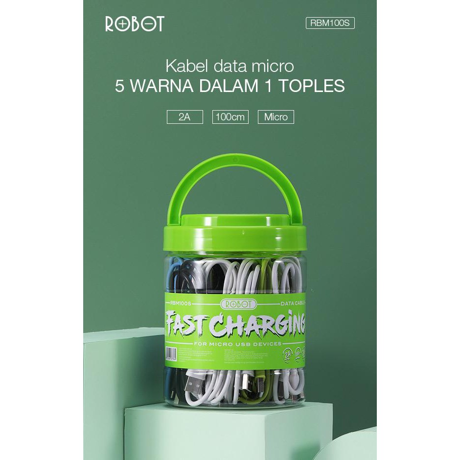 Jual Kabel Data Robot RBM100 Micro USB Data Cable (1 Box isi 20 PCS ...