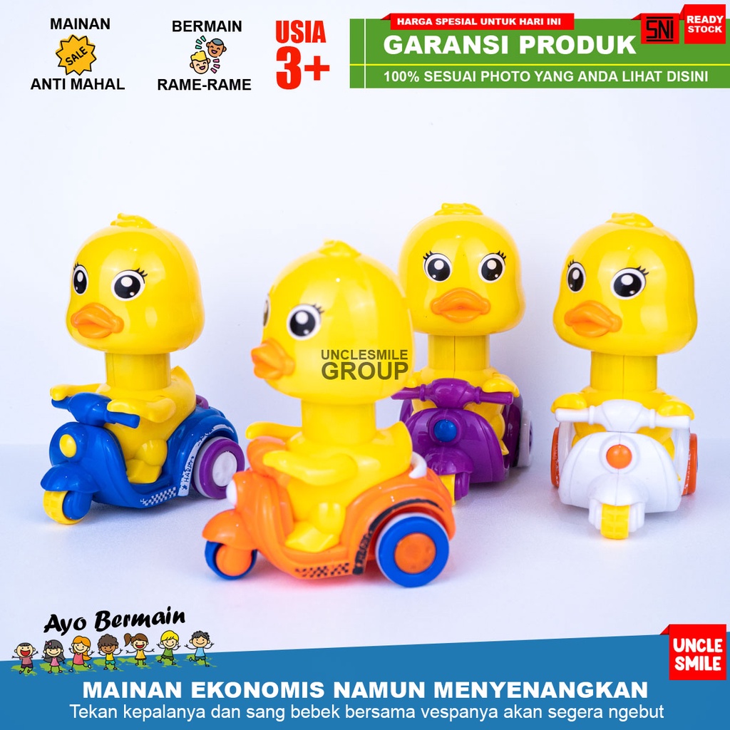 Jual Mainan Bebek Tekan Press Animal Car, lucu dan menyenangkan ...
