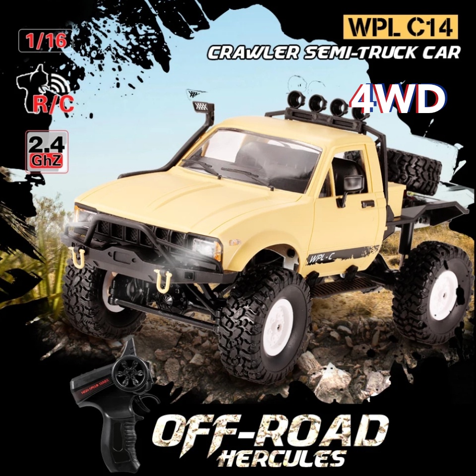 Jual RC WPL C14 C-14 RTR 1:16 2.4G 2CH 4WD Mini Off-road RC Semi-truck | Shopee Indonesia