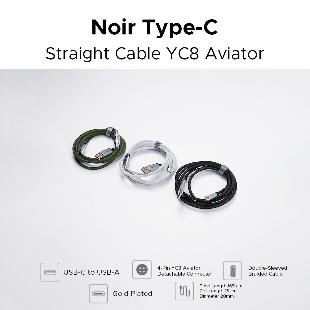 Jual Noir Type-C Straight Cable YC8 Aviator | Shopee Indonesia