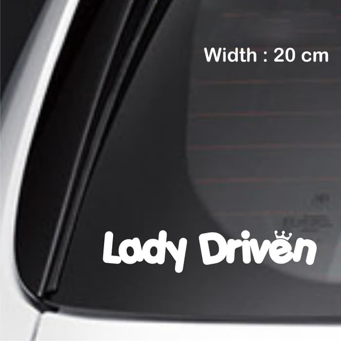 Jual Stiker Mobil Text Lady Driven - Car Decal Sticker | Shopee Indonesia