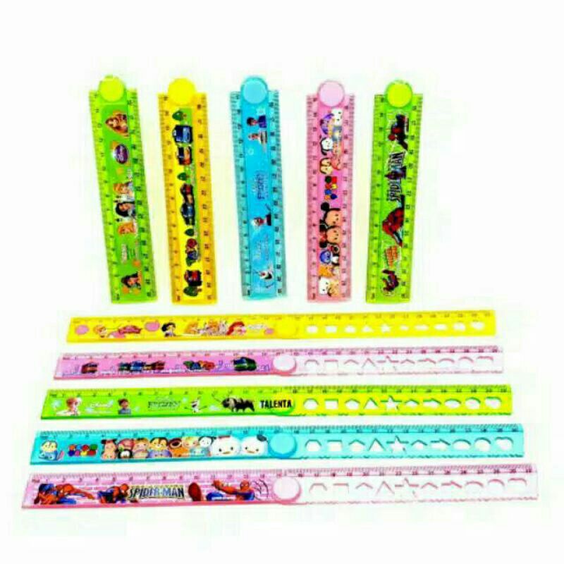 Jual GROSIR PENGGARIS FANCY RULER MS 1101 WARNA BENTUK ISI 20 30 BESI ...