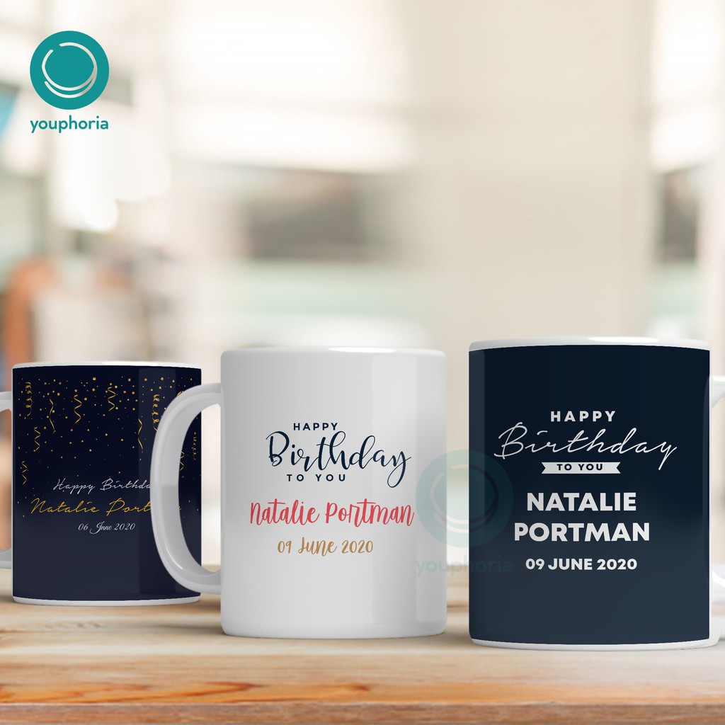 Jual Youphoria Mug Ulang tahun - Mug Custom - Desain mug - Kado Mug ...