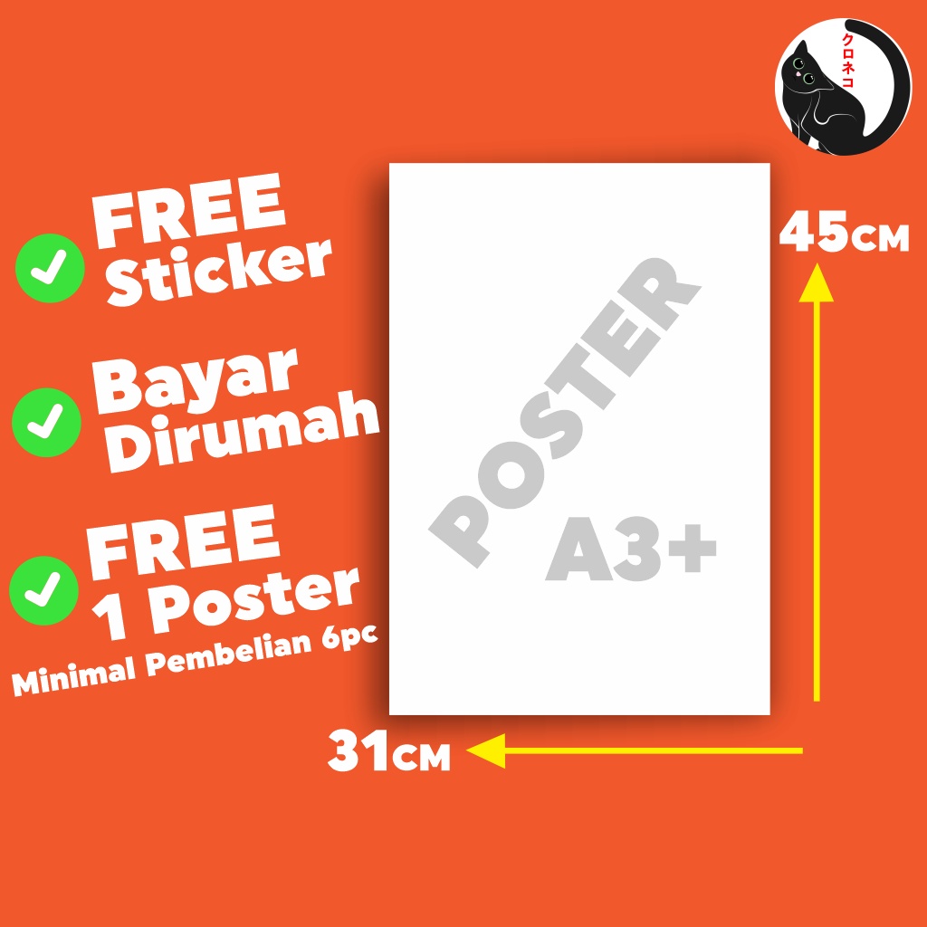 Jual Pesanan Custom Sticker Ukuran A3+ | Shopee Indonesia