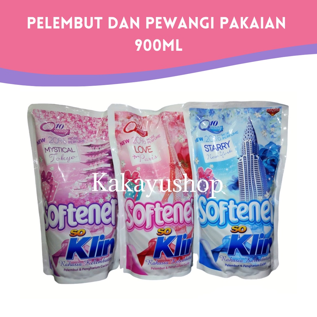 Jual SO KLIN SOFTENER Pelembut dan Pewangi Pakaian 900ML | Shopee Indonesia