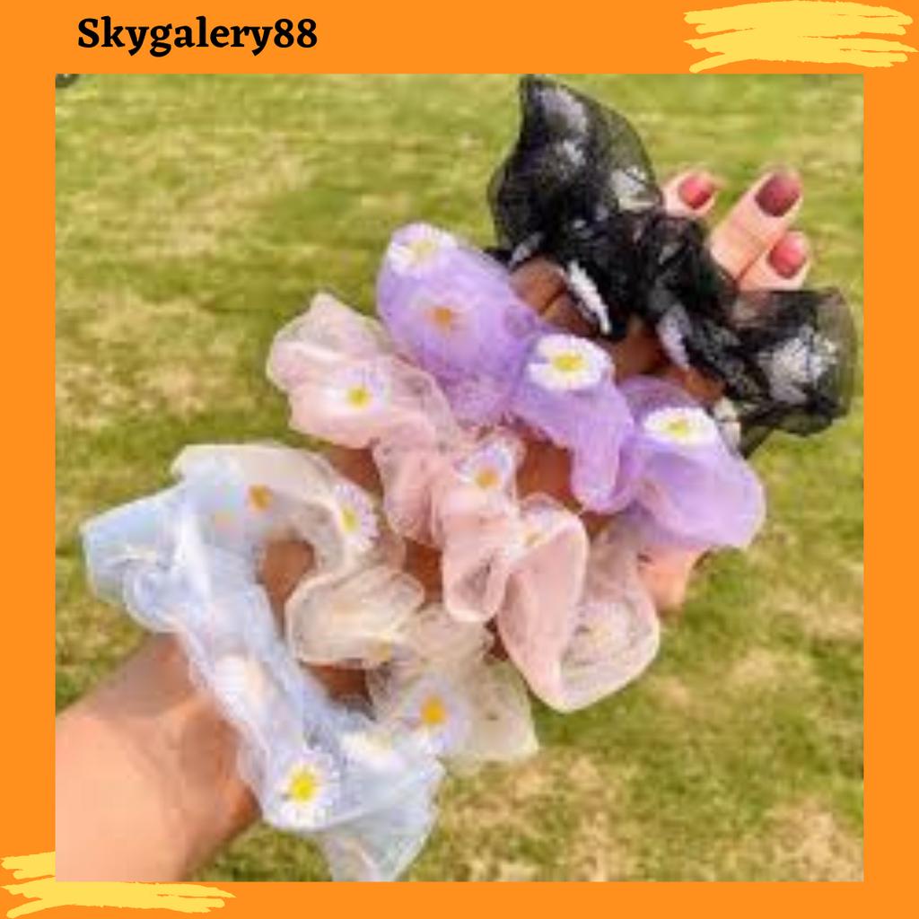 Jual Ikat Rambut Tile Flower E332 Scrunchie Trasparan Fashion Wanita ...