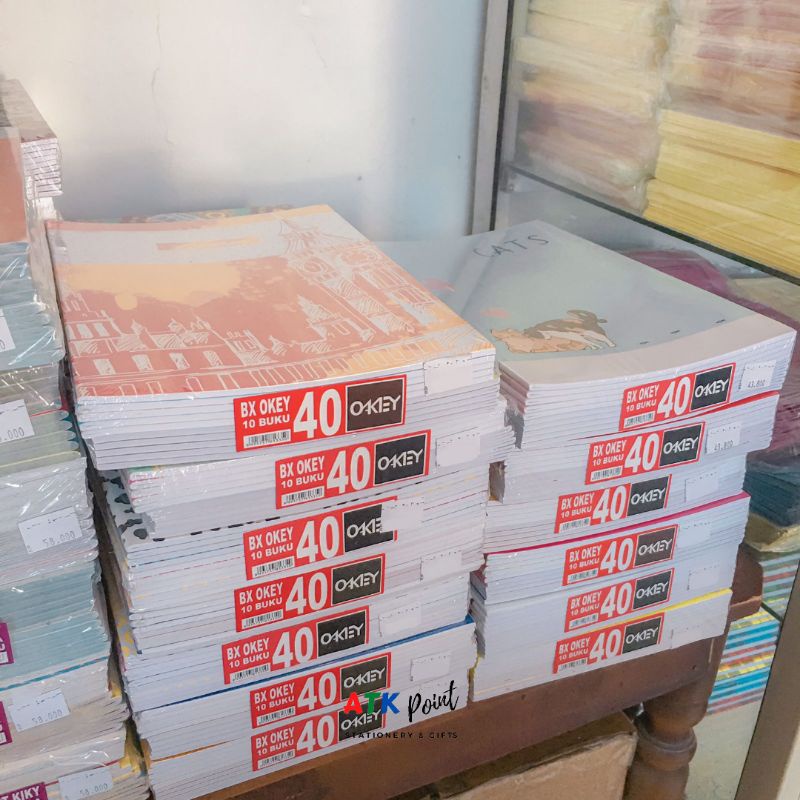 Jual ATK-POINT | OKEY Buku tulis panjang uk B5 Boxy 40 Lembar isi 10 ...