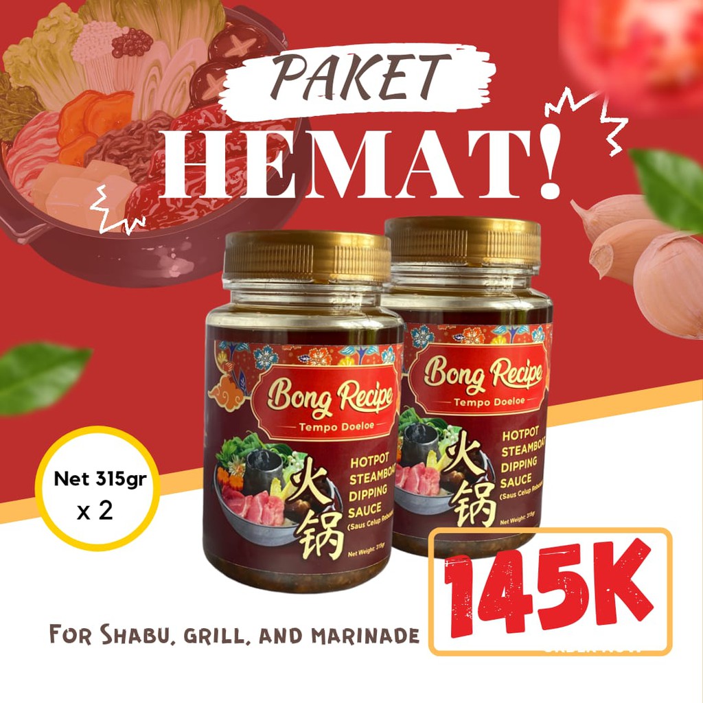 Jual Paket Hemat Bong Recipe dipping sauce suki shabu shabu/ hot pot ...
