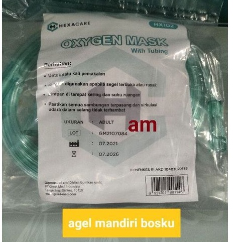 Jual Selang Masker Oxygen Hexacare/Selang Masker Oksigen | Shopee Indonesia