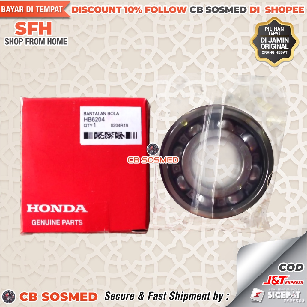 Jual Bearing 6204 Laher As Gir Depan Transmisi Rasio CB100 CB125 CB125S Original Honda Asli Ori ...