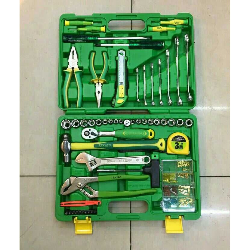 Jual Mechanic Tool set 60 pcs Tekiro (box plastik) | Shopee Indonesia