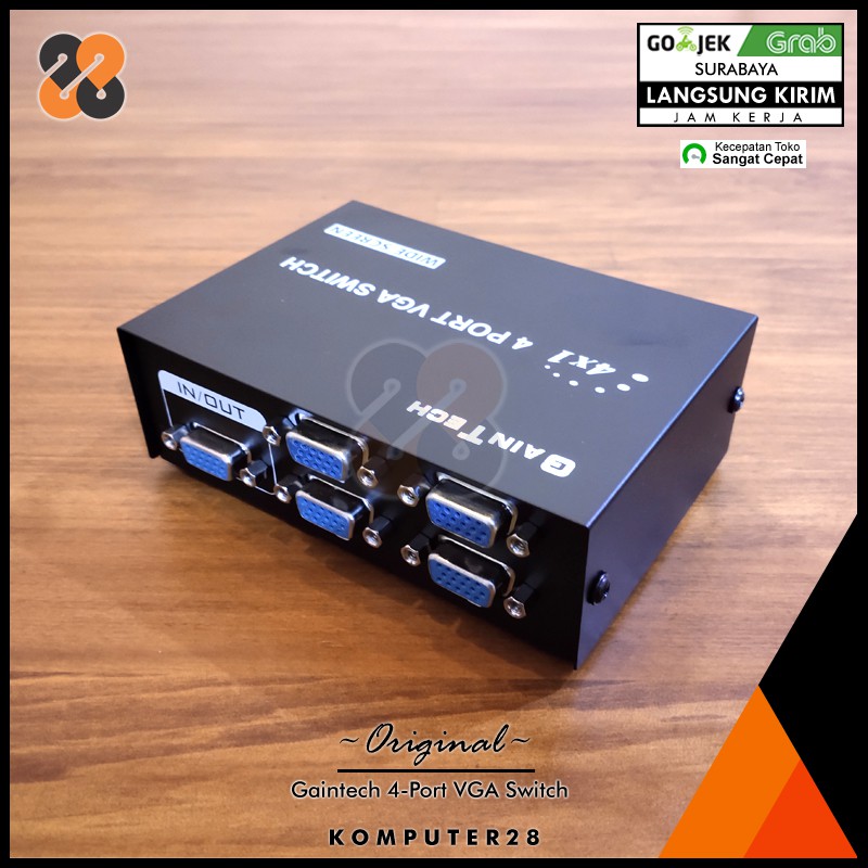 Jual Gaintech 4-Port VGA Switch - Switcher VGA 4-input 1-output ...