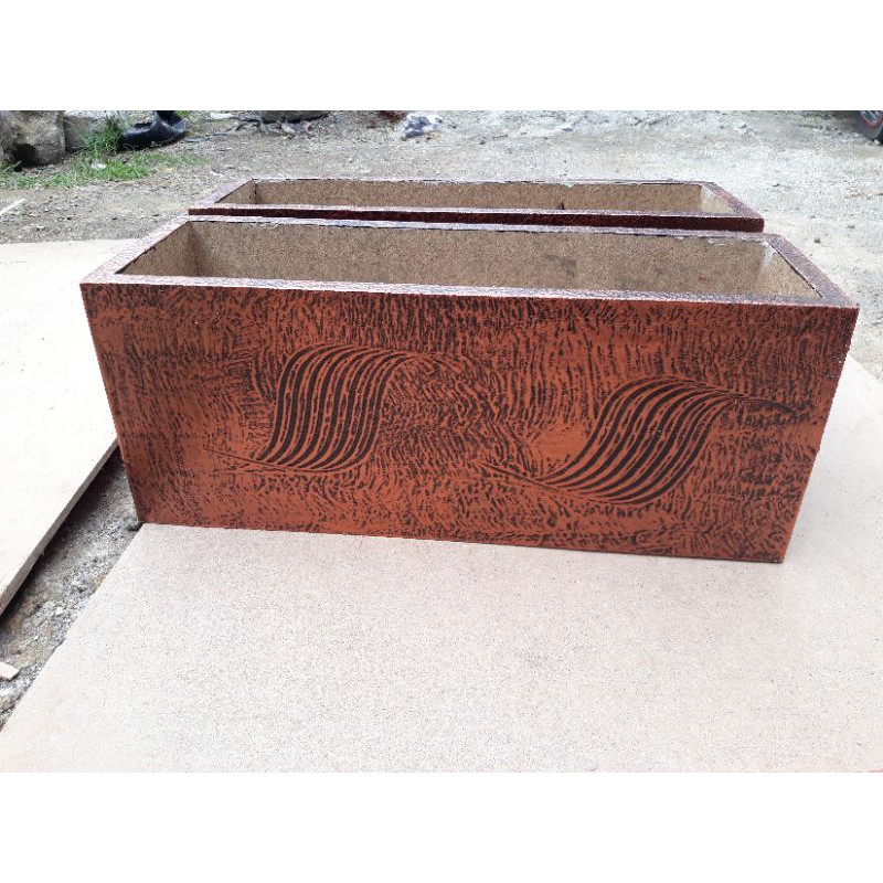 Jual Vas kayu pot bunga plastik artificial partisi 50cm | Shopee Indonesia