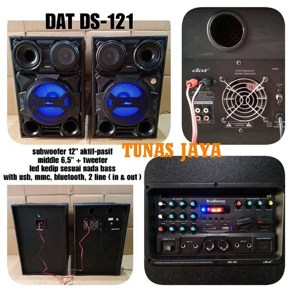 Jual Speaker Aktif Dan Pasif 12 inch DAT121 - DAT DS 121 Harga Sepasang ...