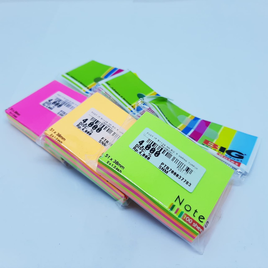 Jual POST IT BIG WARNA TUMPUK/WARNA-WARNI | Shopee Indonesia