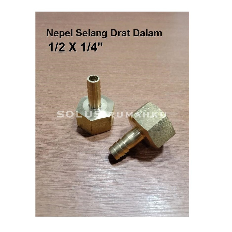 Jual Nepel Drat Dalam Drat 1/2" u/ Selang 1/4" Nepple Nipel Selang ...