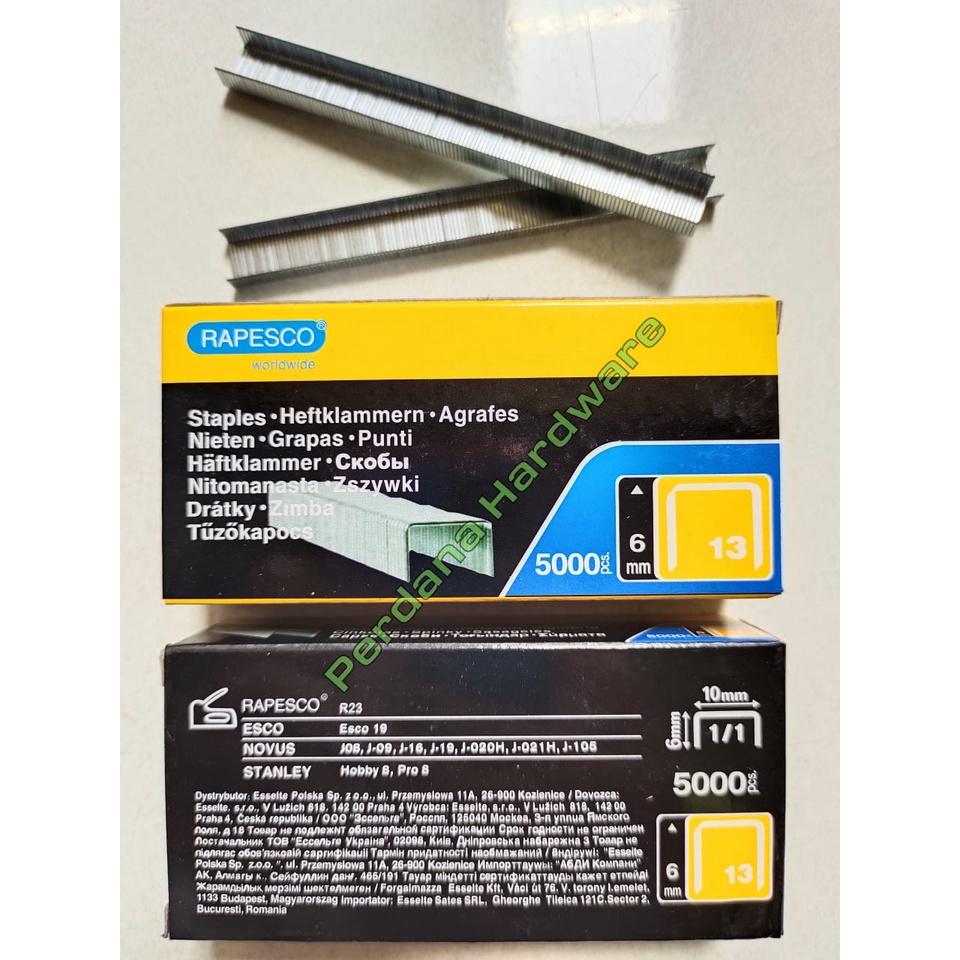 Jual Isi Staples 13/6 / gun tacker / staples tembak 6mm / Paku Tembak ...