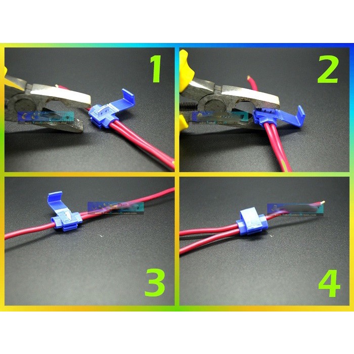 Jual BIRU SNAP LOCK Quick Splice Wire Connector Jumper Kabel Kupas ...