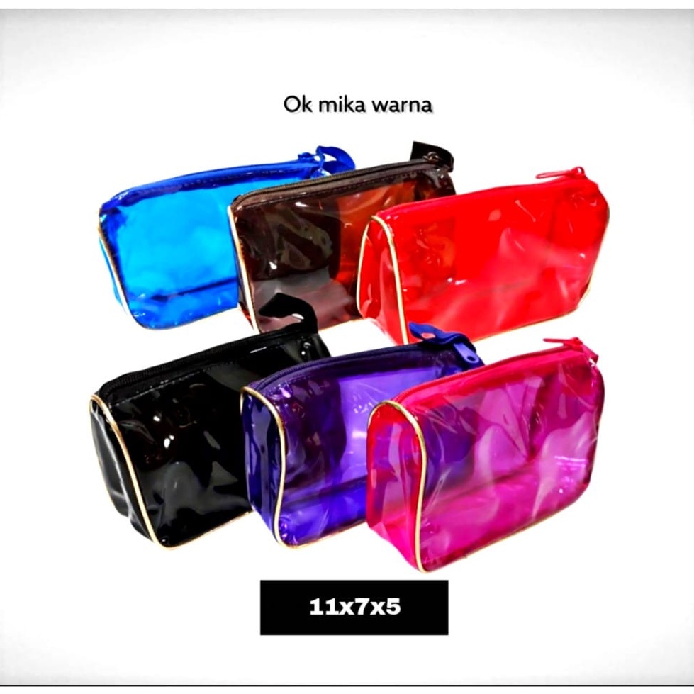 Jual Pouch Kosmetik Mika Warna Tempat Makeup | Shopee Indonesia